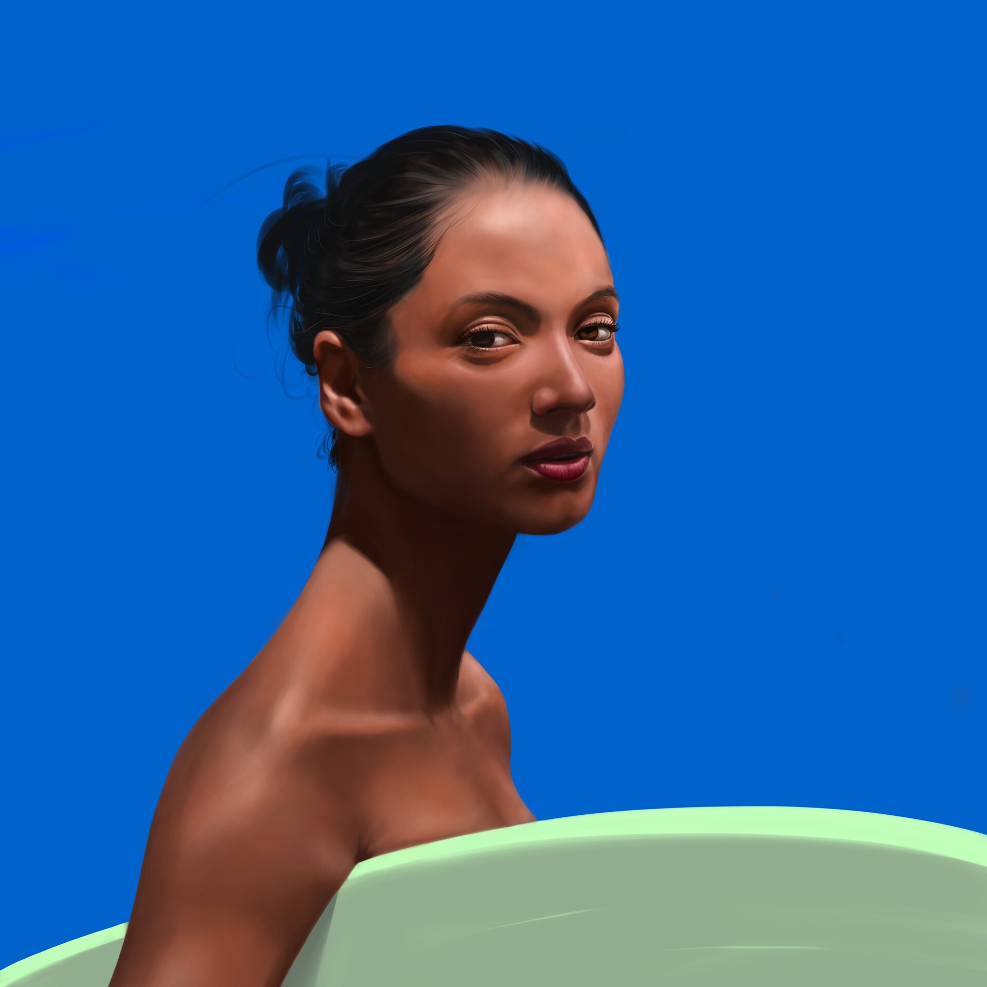 ArtStation - Surfing girl