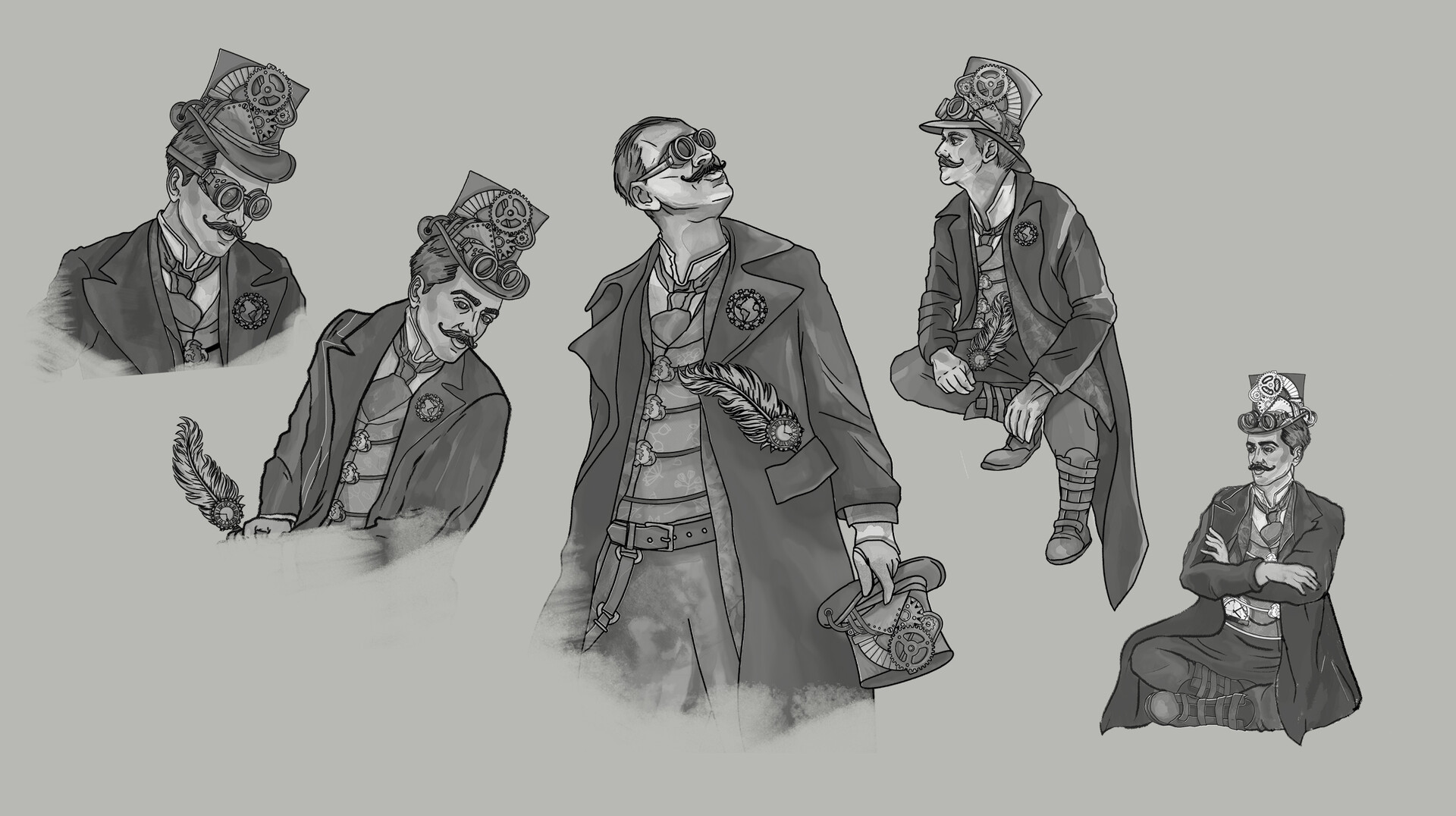 Stan Oshima - Time Traveller character Design