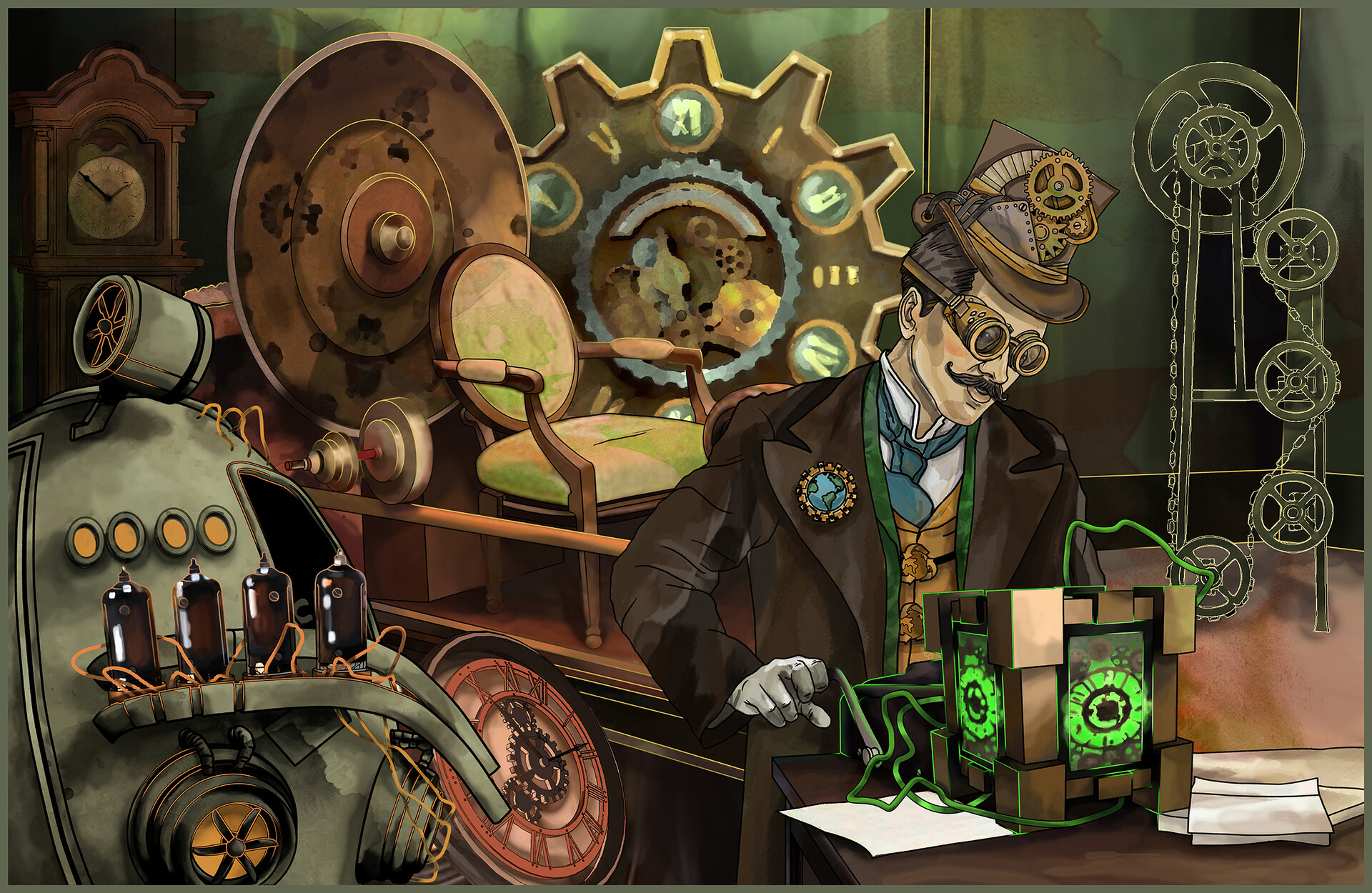 Stan Oshima - Time Traveller character Design