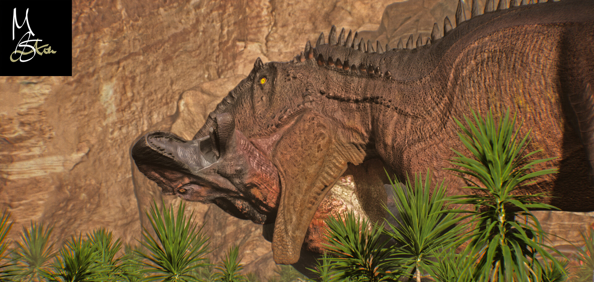 ArtStation - Giganotosaurus' victory over Mapusaurus