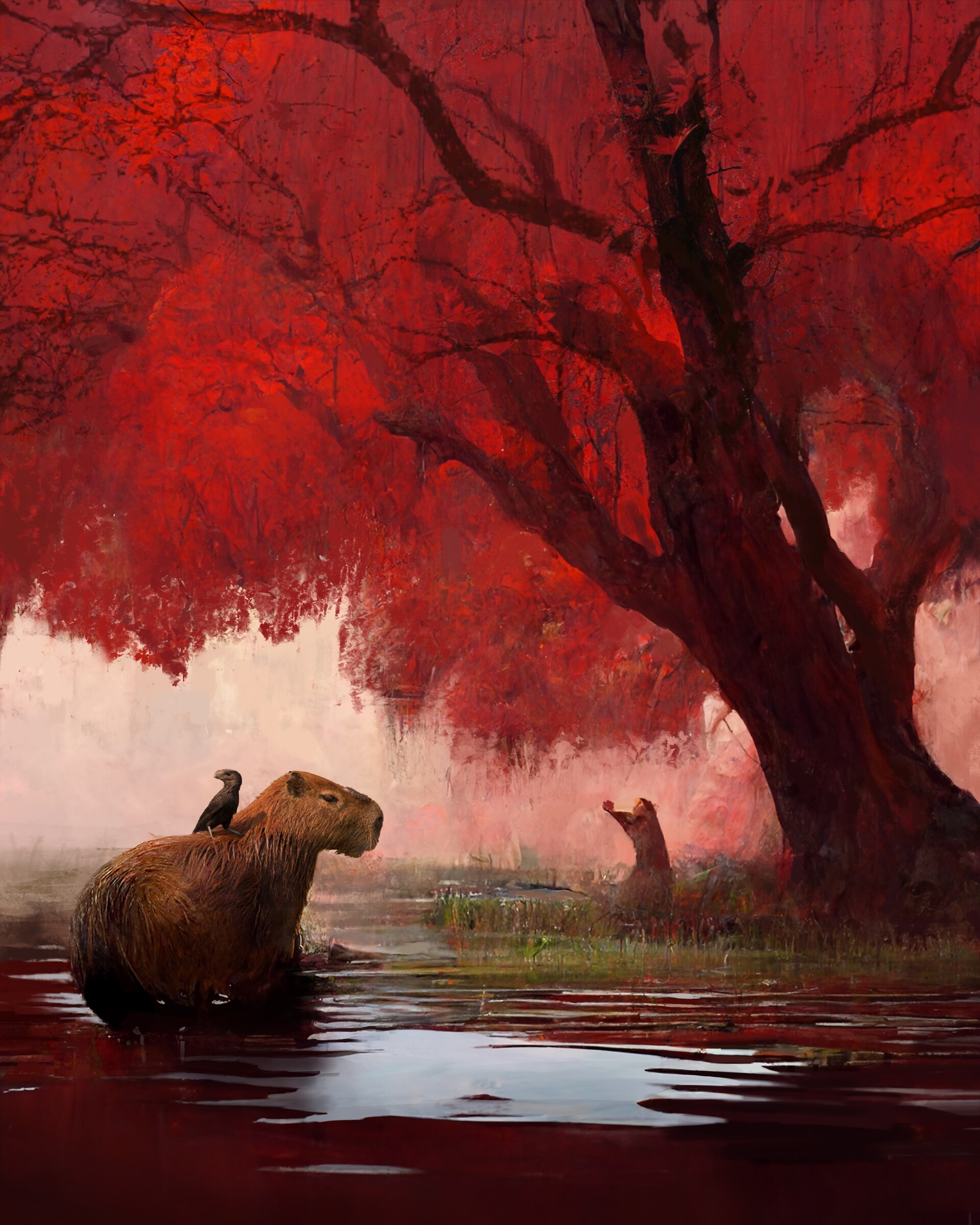 ArtStation - Capybara and his friend