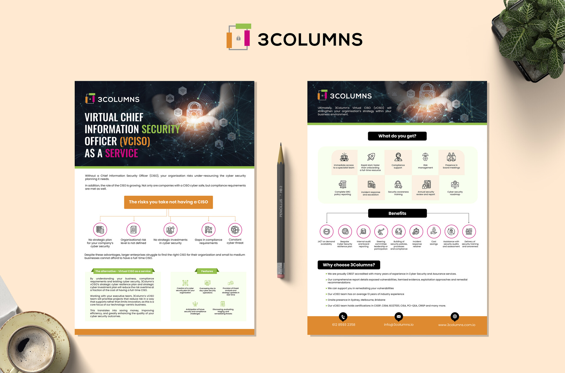 ArtStation - 3 Columns Brochure Design | Graphic Design