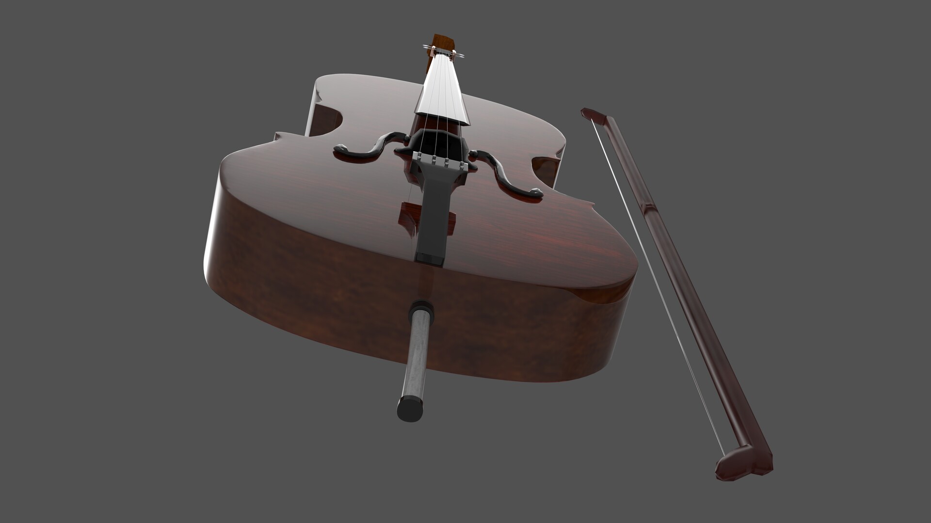 ArtStation - Violin 3D Model modeled using maya