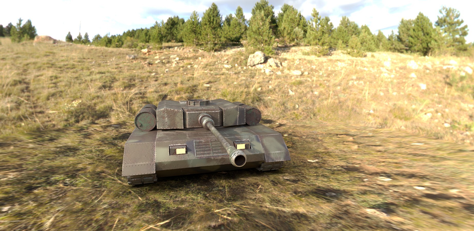 ArtStation - Realistic old tank