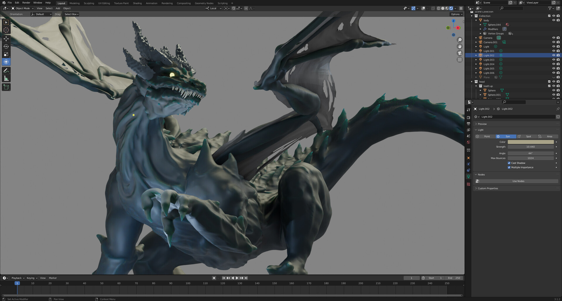 ArtStation - Dragon in progres
