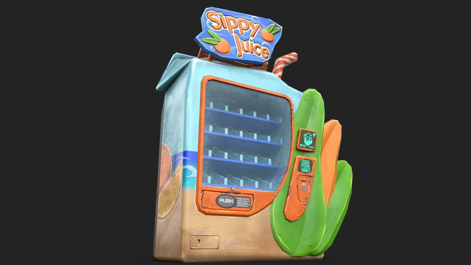 ArtStation - Vending Machine "Sippy Juice"