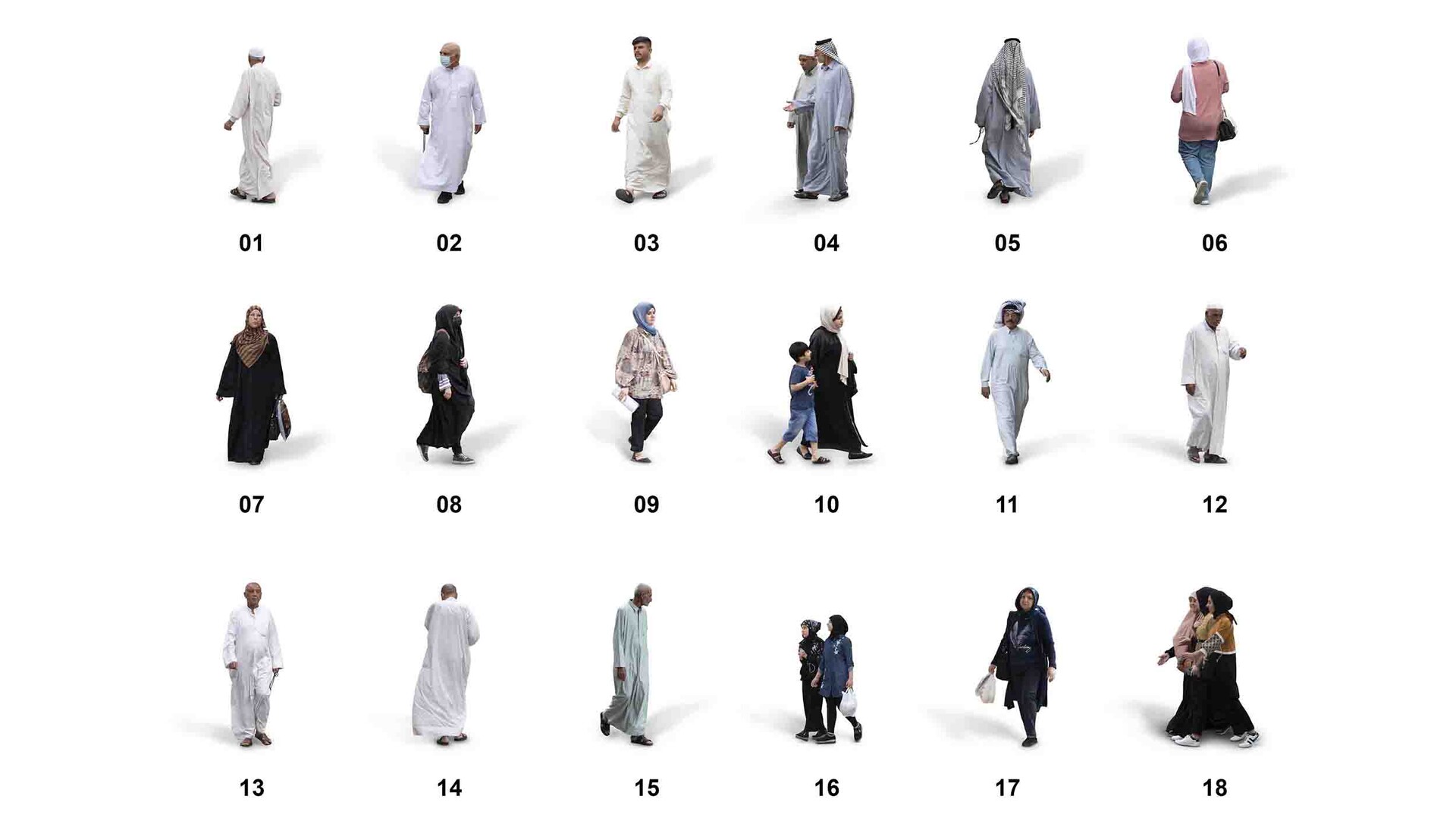 Zero0poly - 150 PNG+PSD Arabian people Full HD CUTOUT Pack- Vol1
