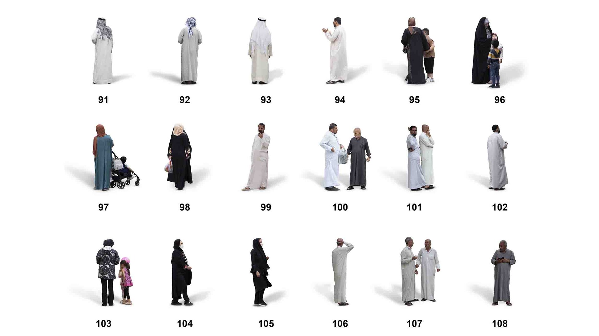 Zero0poly - 150 PNG+PSD Arabian people Full HD CUTOUT Pack- Vol1