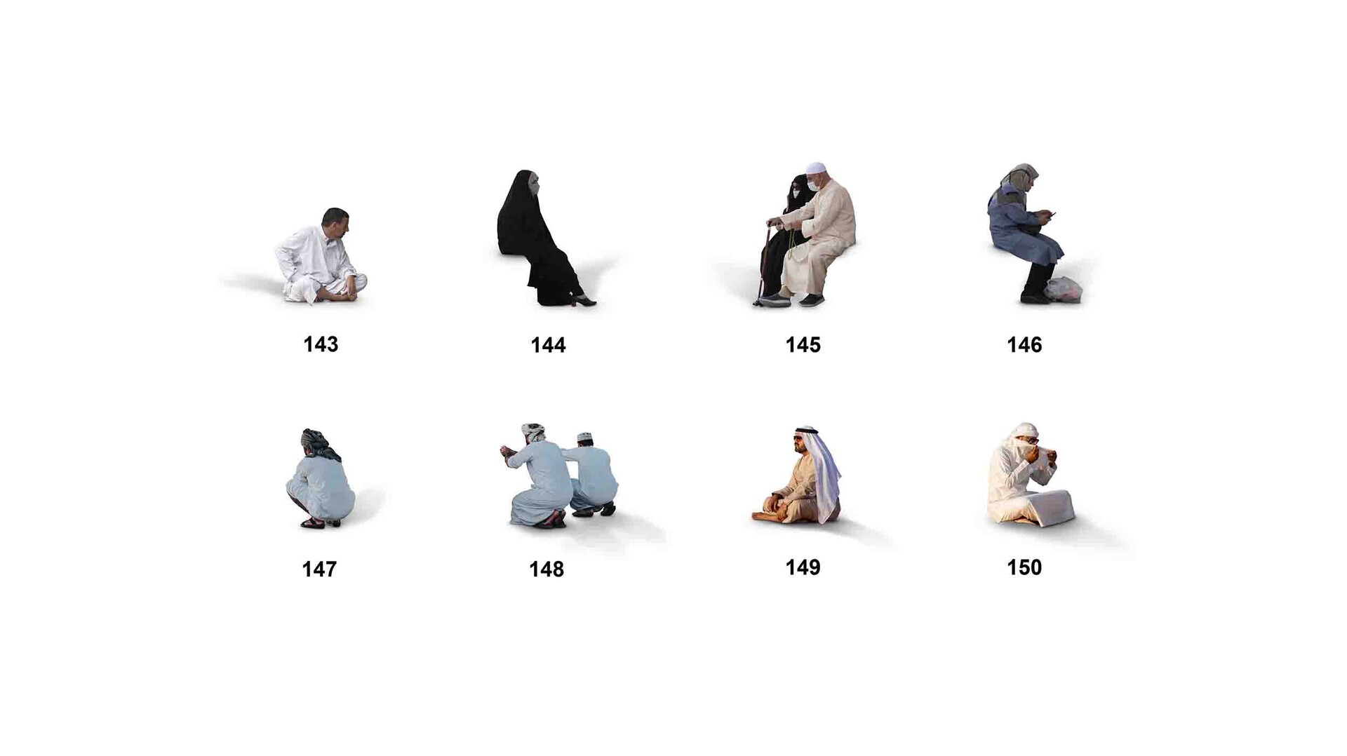 Zero0poly - 150 PNG+PSD Arabian people Full HD CUTOUT Pack- Vol1