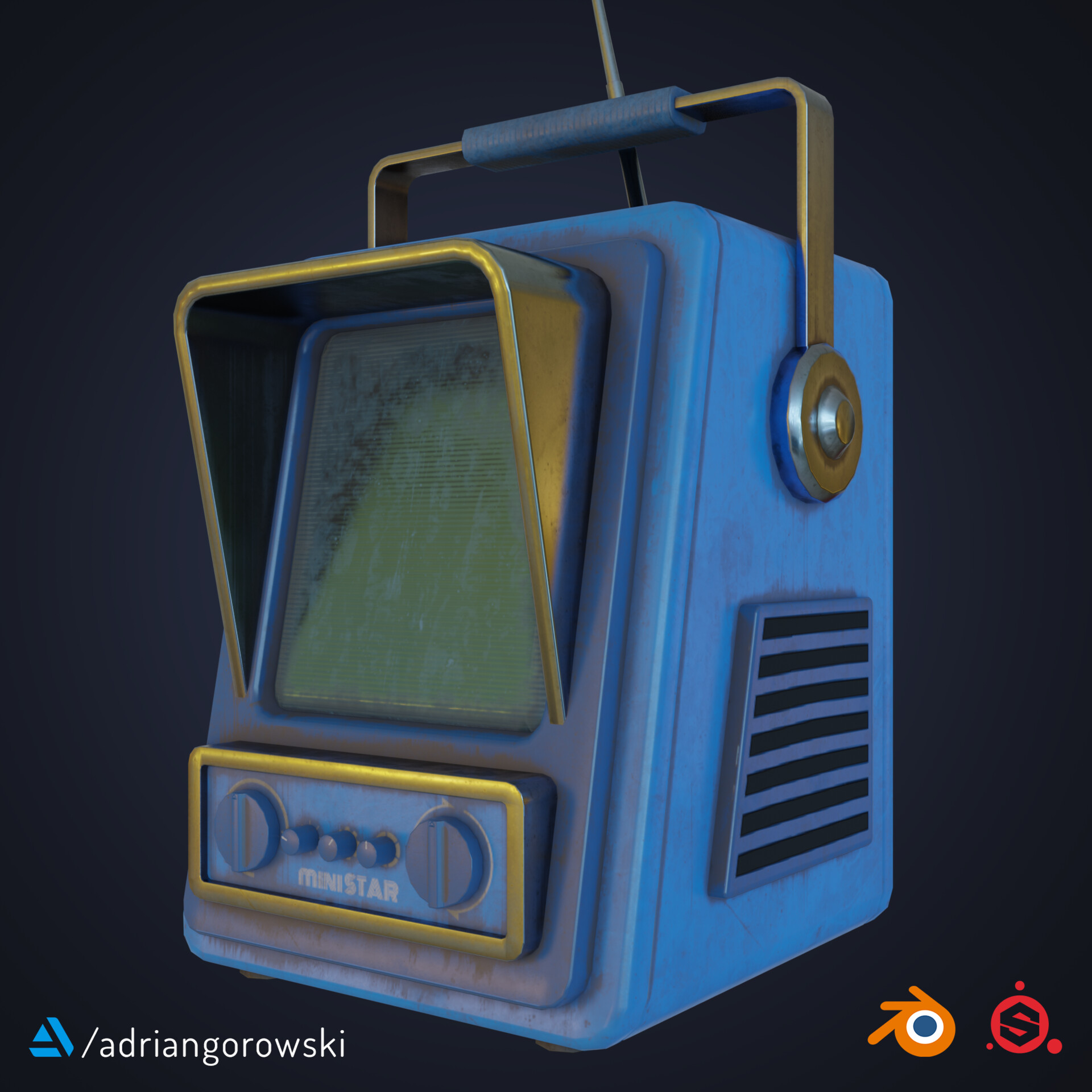 ArtStation - Mini Retro TV