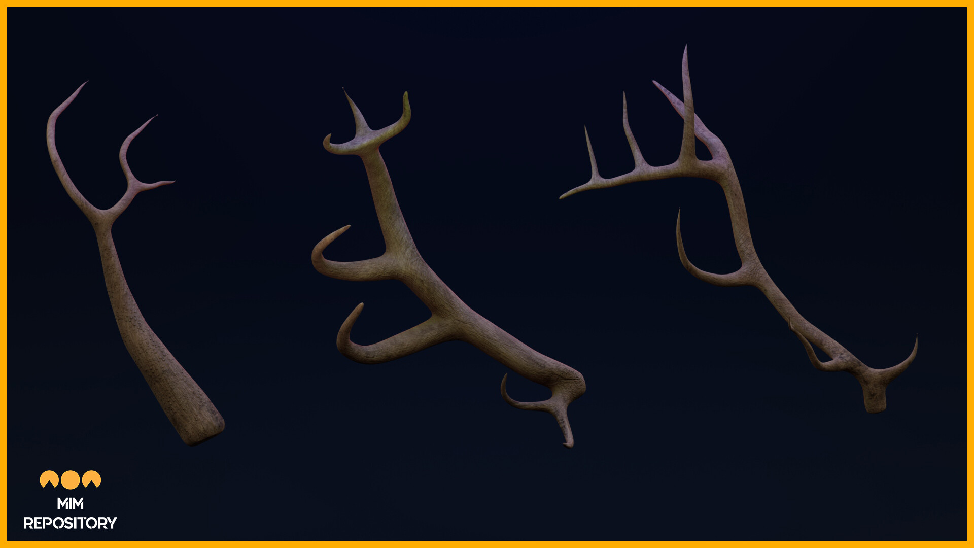 3D Assets Repository - 50 Creature Horns IMM + 10 Horn Sockets VDM