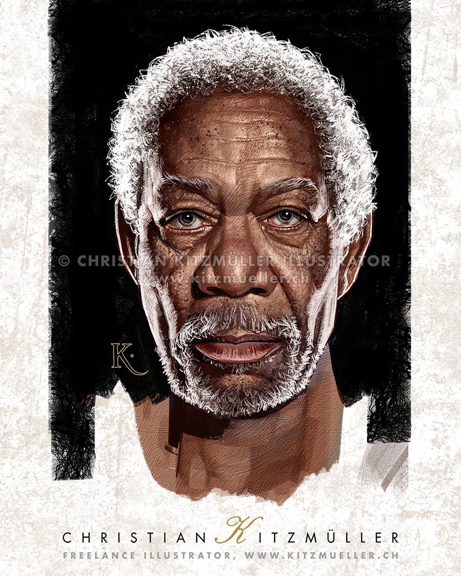 ArtStation - Étude: „Morgan Freeman“.