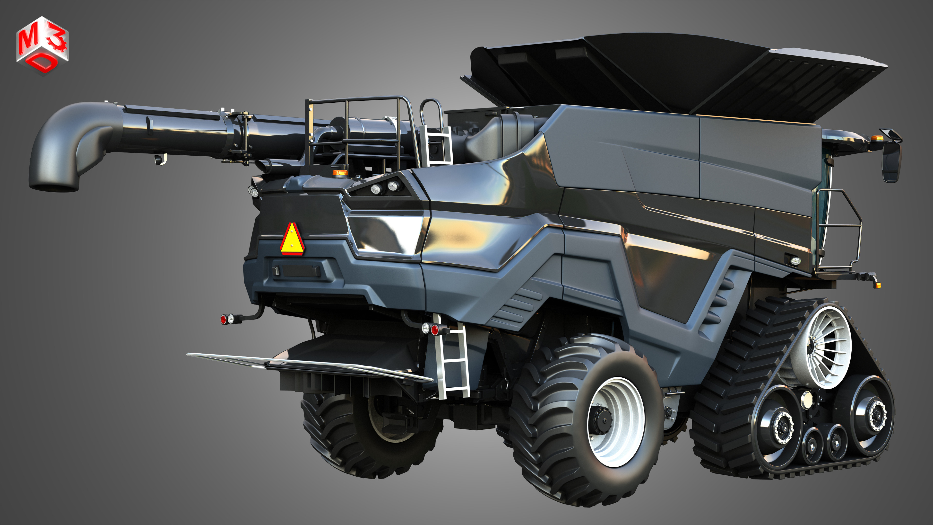 Markos 3d - IDEAL - Combine Harvester - Rubber Track System