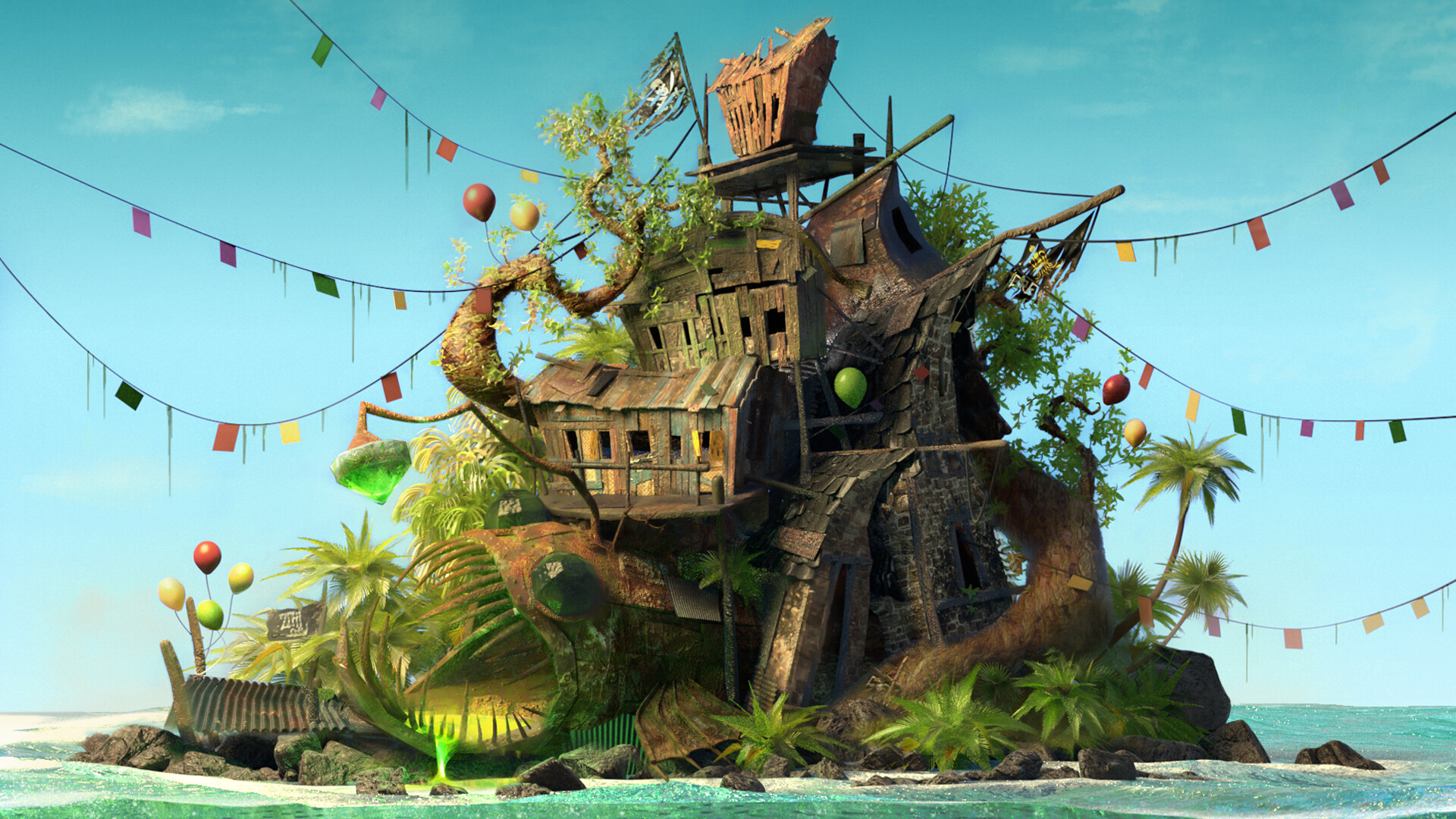 ArtStation - Toxic pirate island