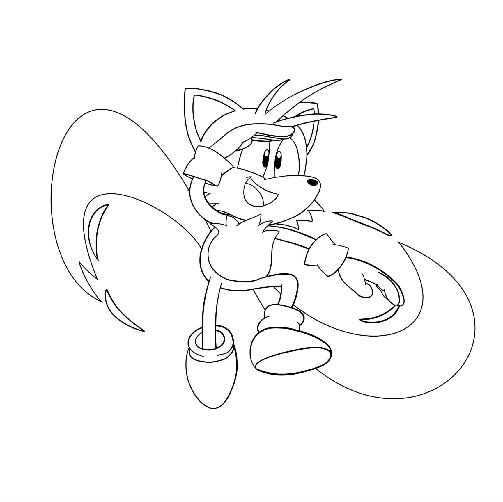 sonic boom tails coloring pages