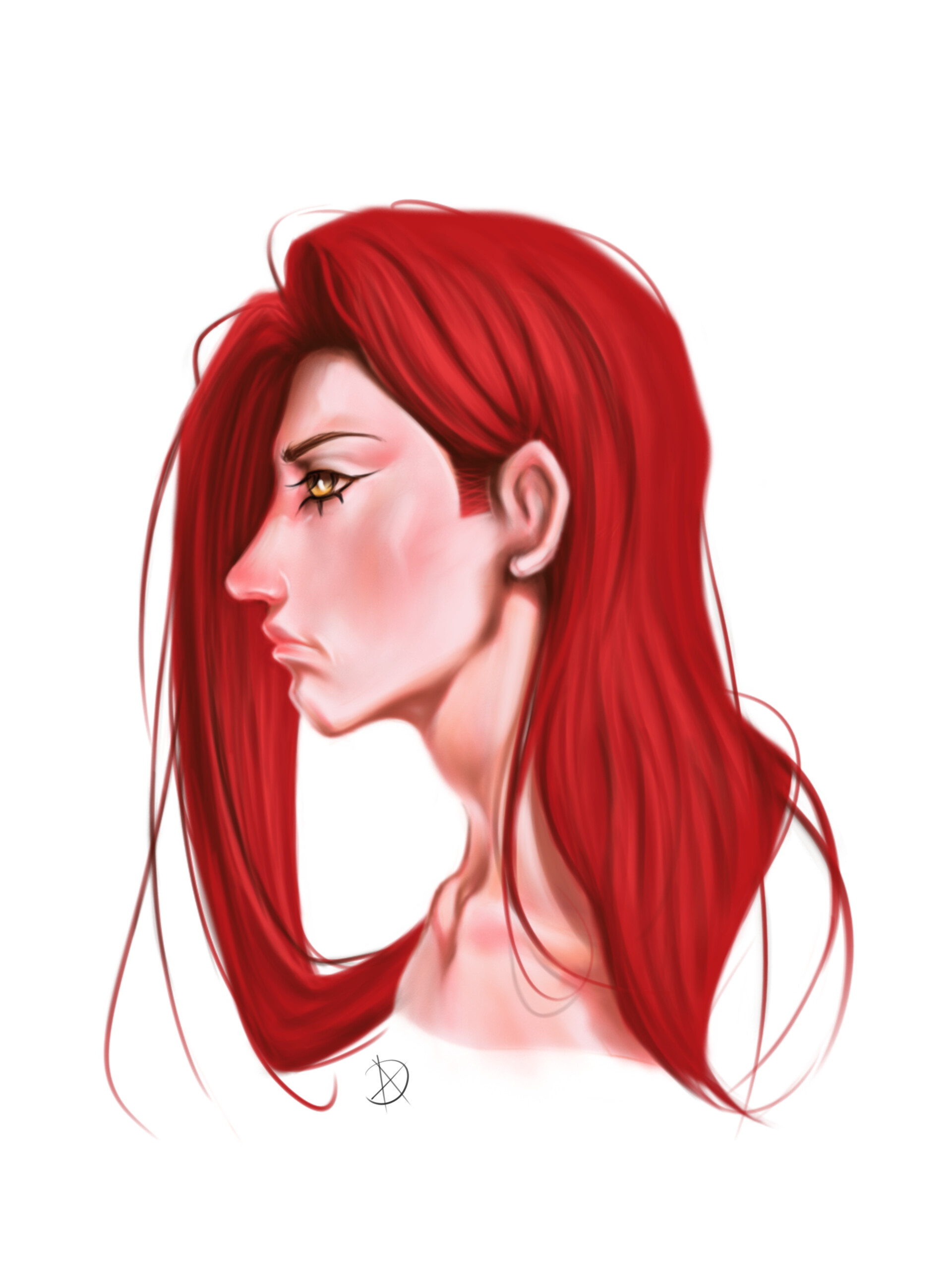 Anime Female Side Profile