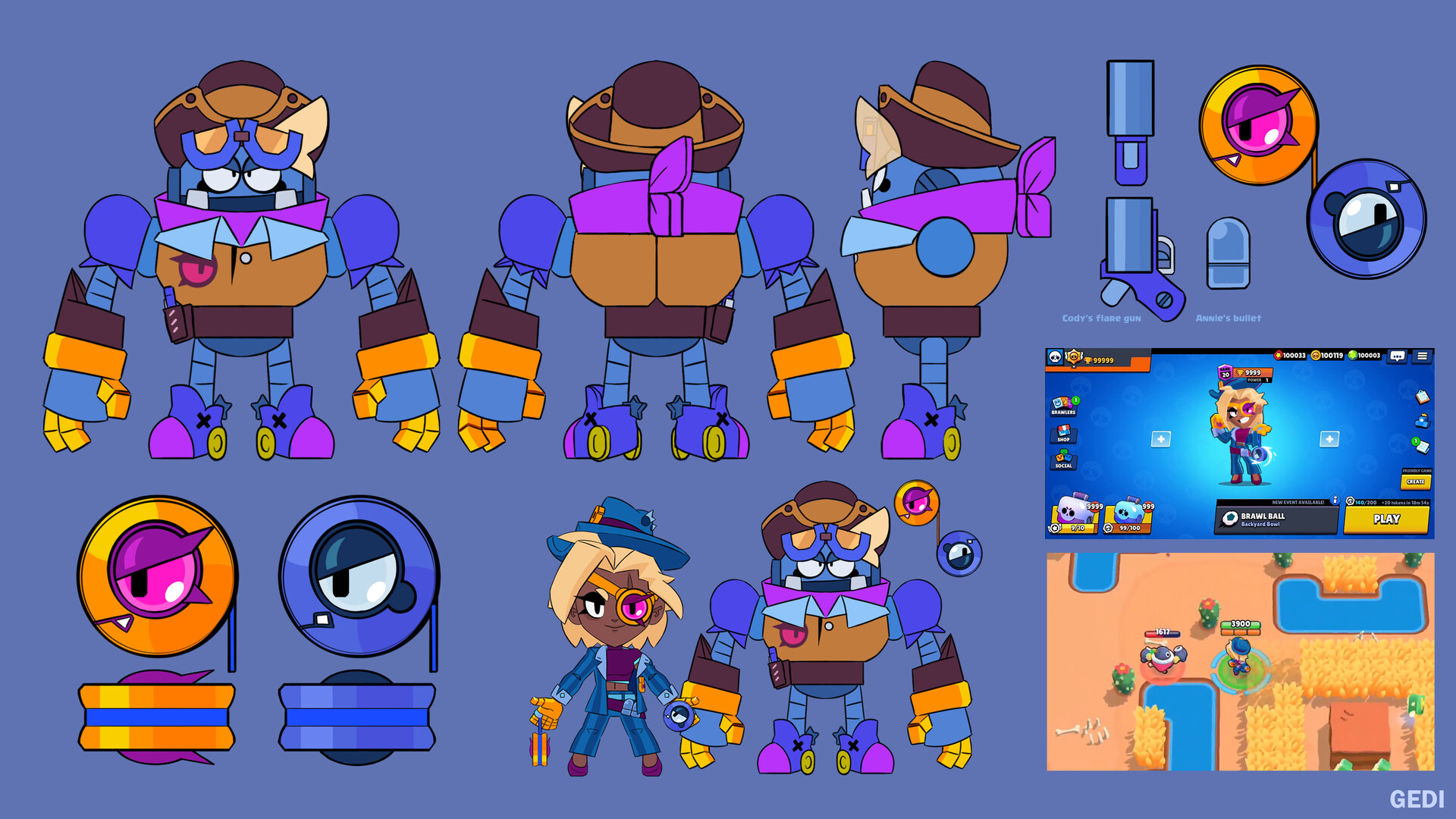 Jiun Ki (GEDI) - ANNIE I Brawlstars Concept IDEA