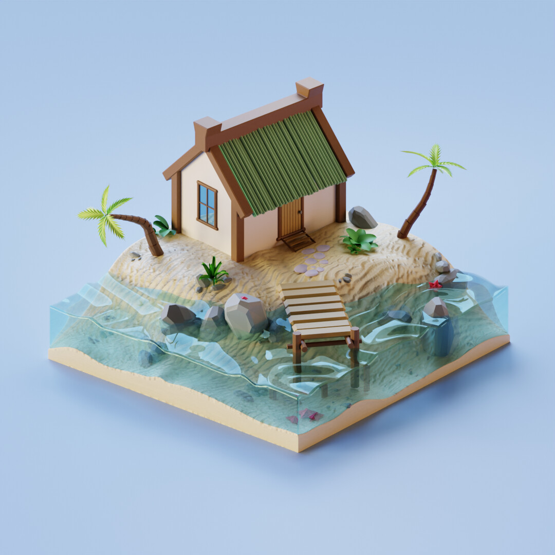 ArtStation - House on the beach