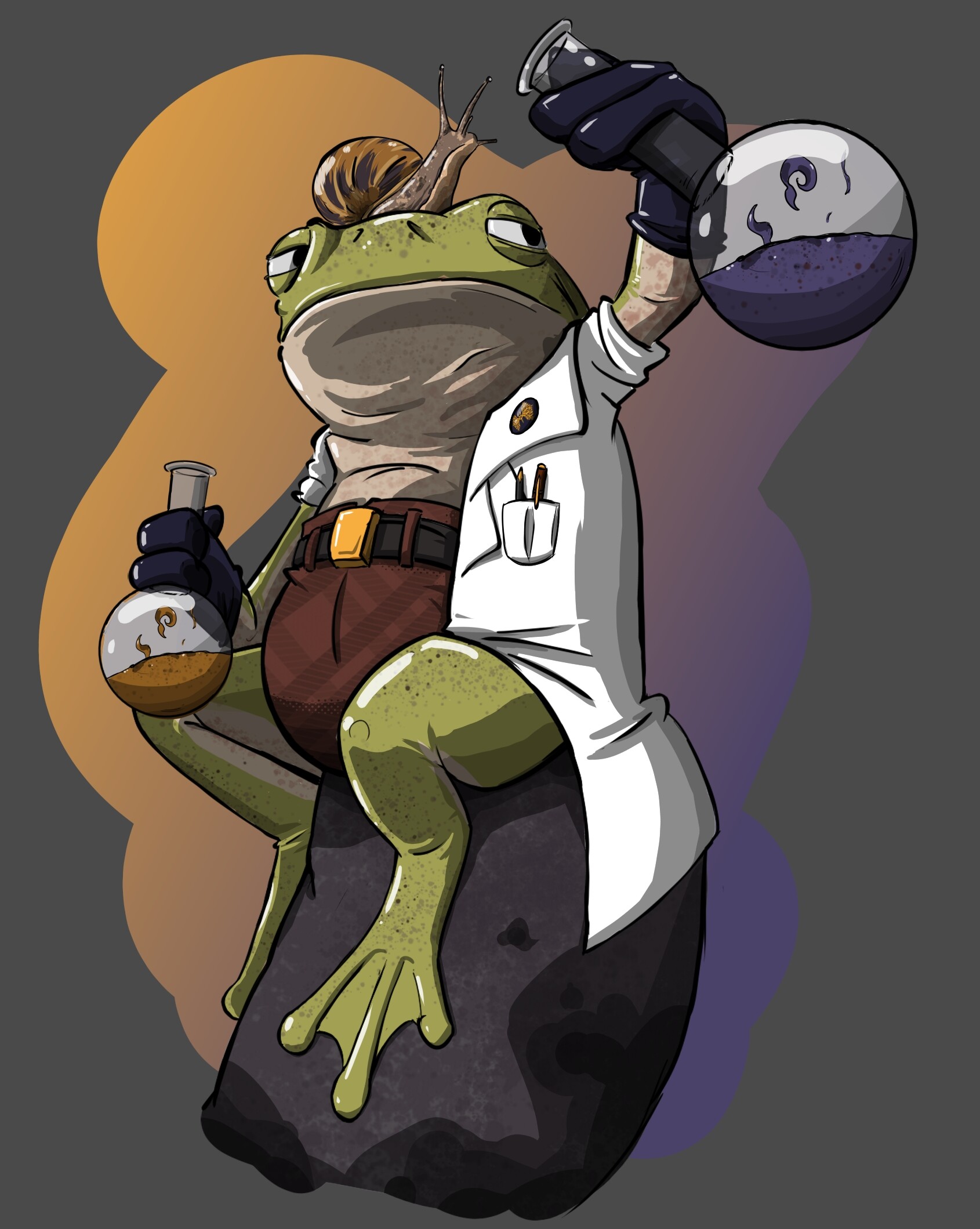 ArtStation - Scientist Frog