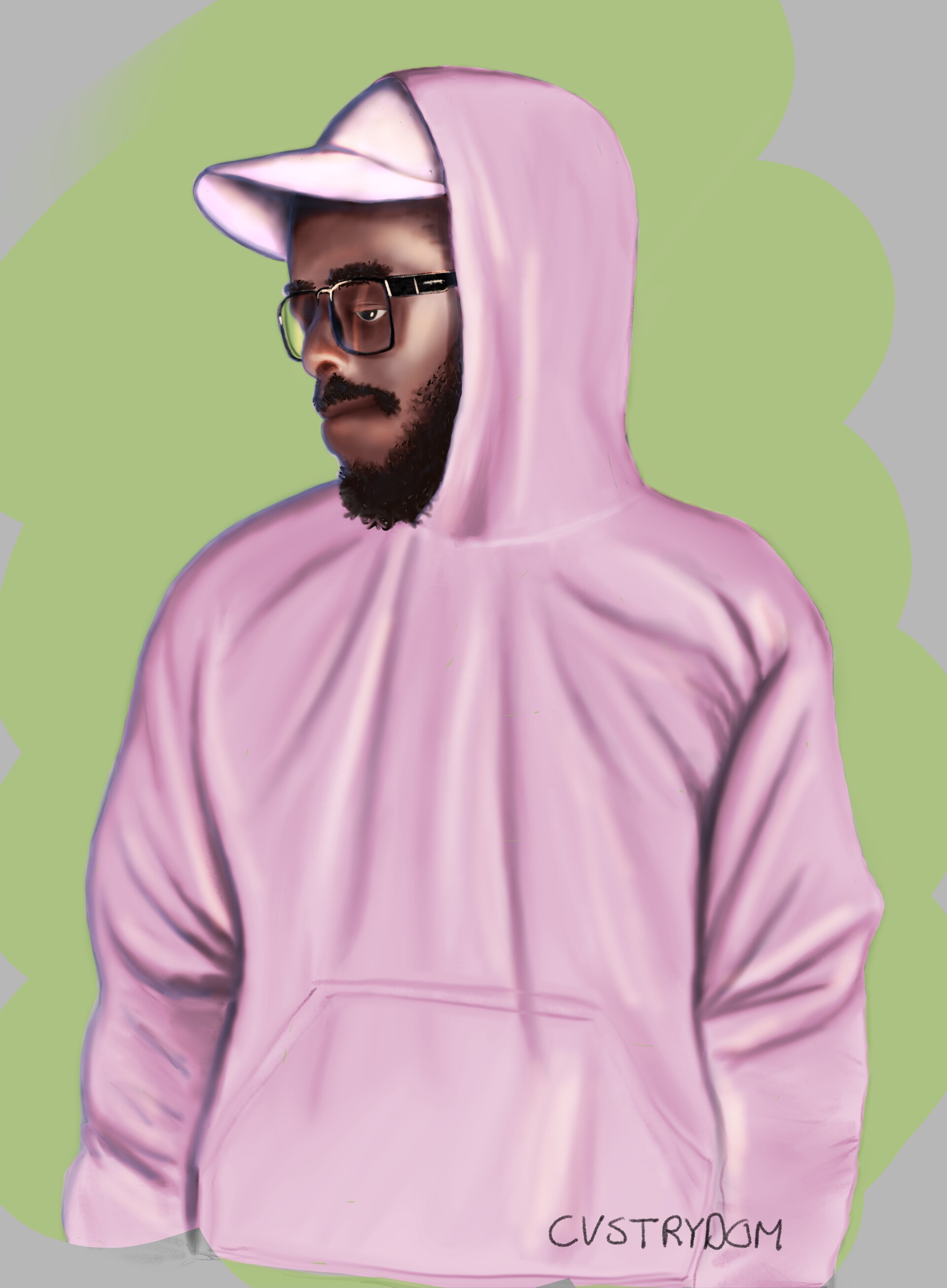 Christian Strydom - Colorful sketch of TikTok follower