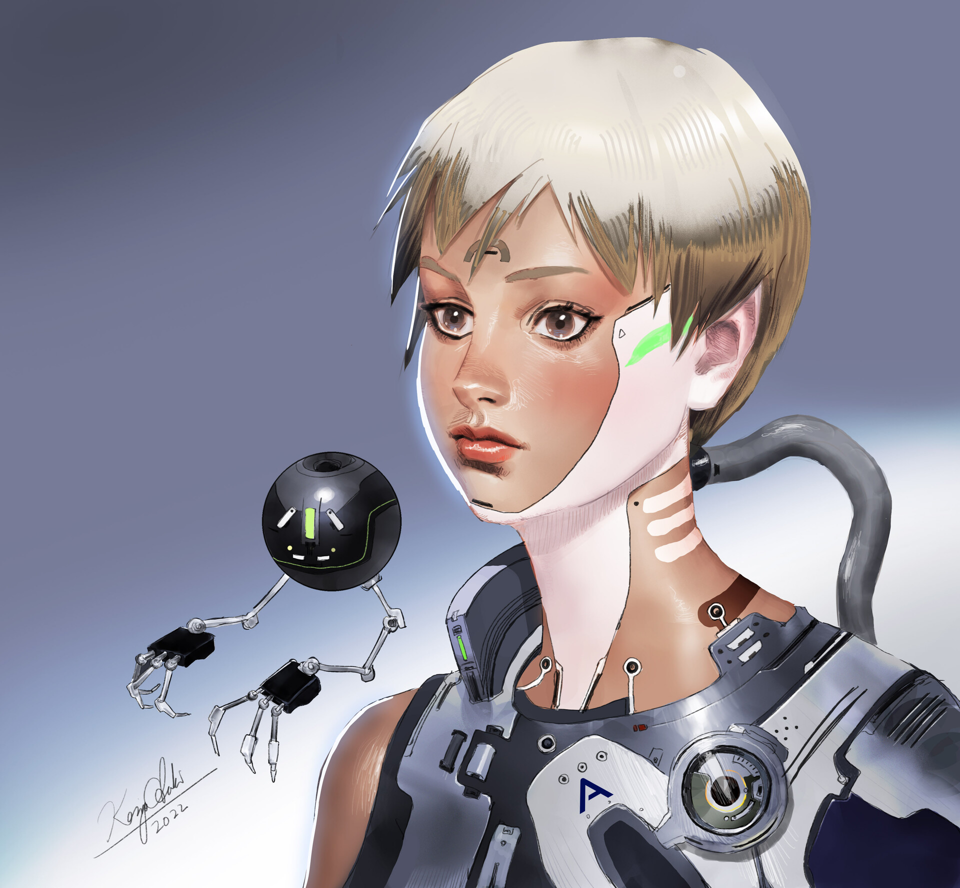 ArtStation - Cyber girl