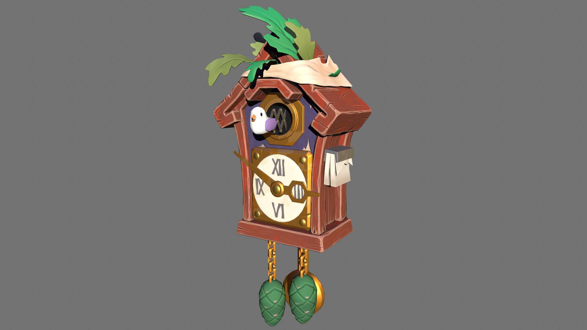 ArtStation - Stylized Cuckoo Clock (remastered)