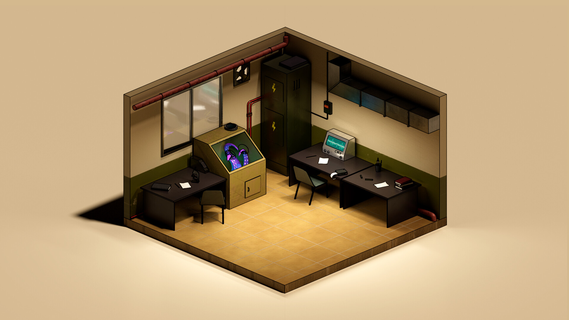 ArtStation - Low Poly 3D Laboratory Environment