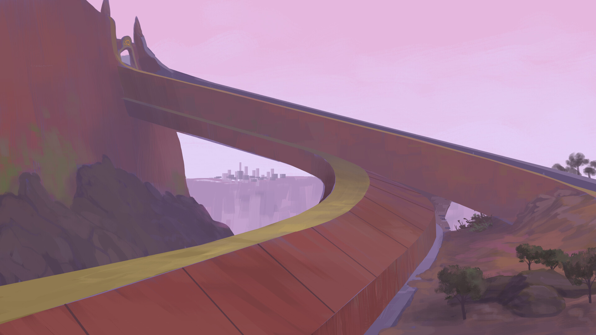 ArtStation - Red gate - Speed painting