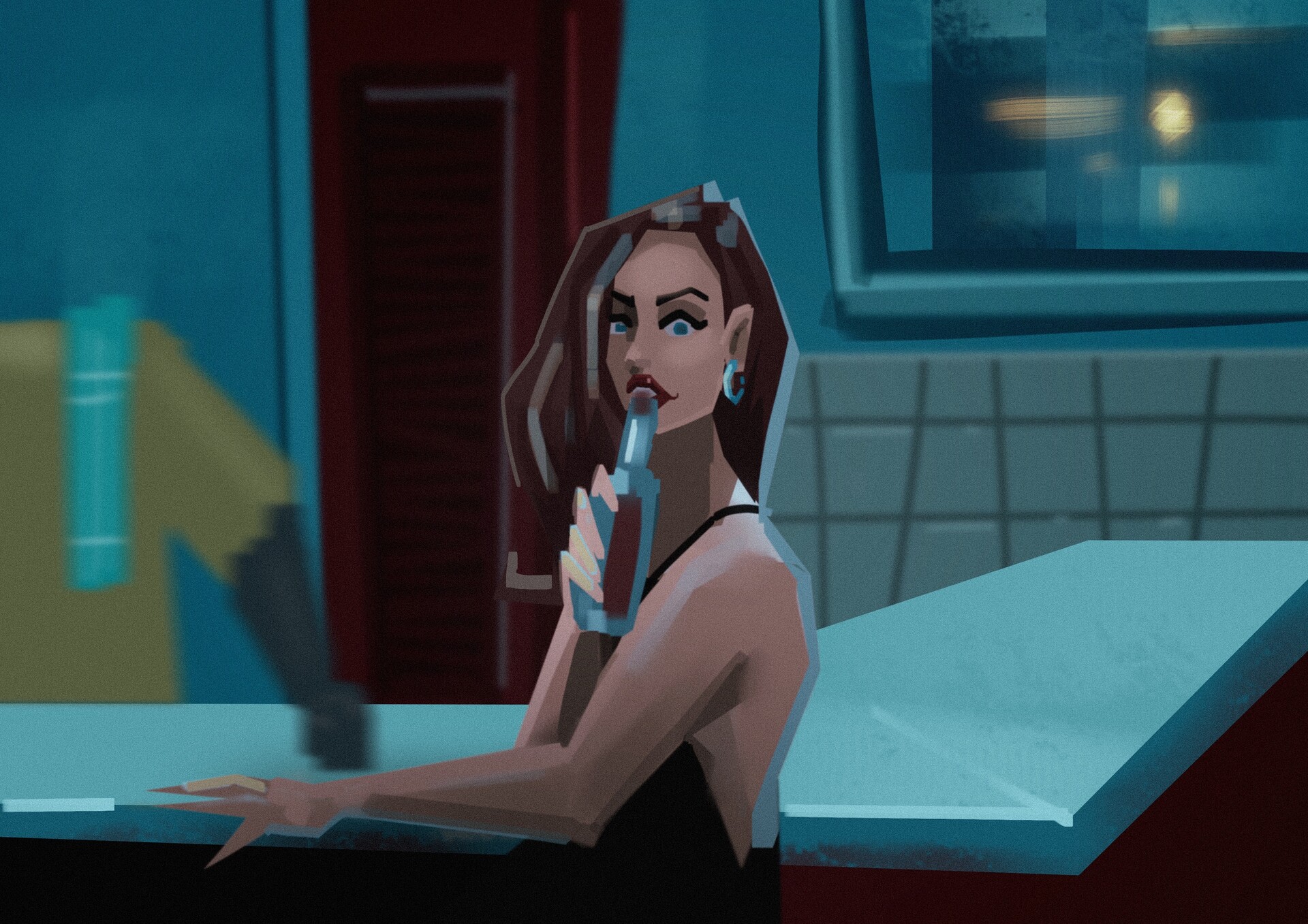 ArtStation - Bond girl: Paloma. Film stil speedpaint (2h)
