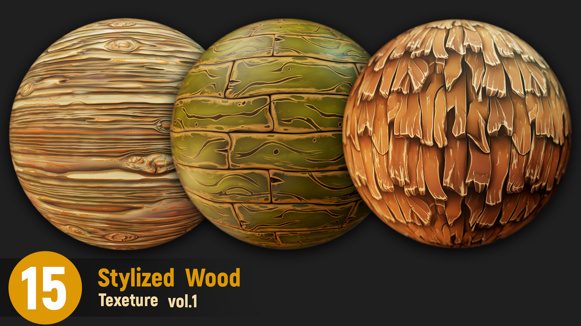 sajjad - 15 Stylized Wood Textures Vol.1