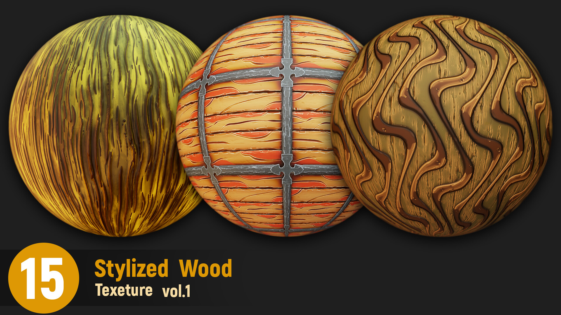 sajjad - 15 Stylized Wood Textures Vol.1