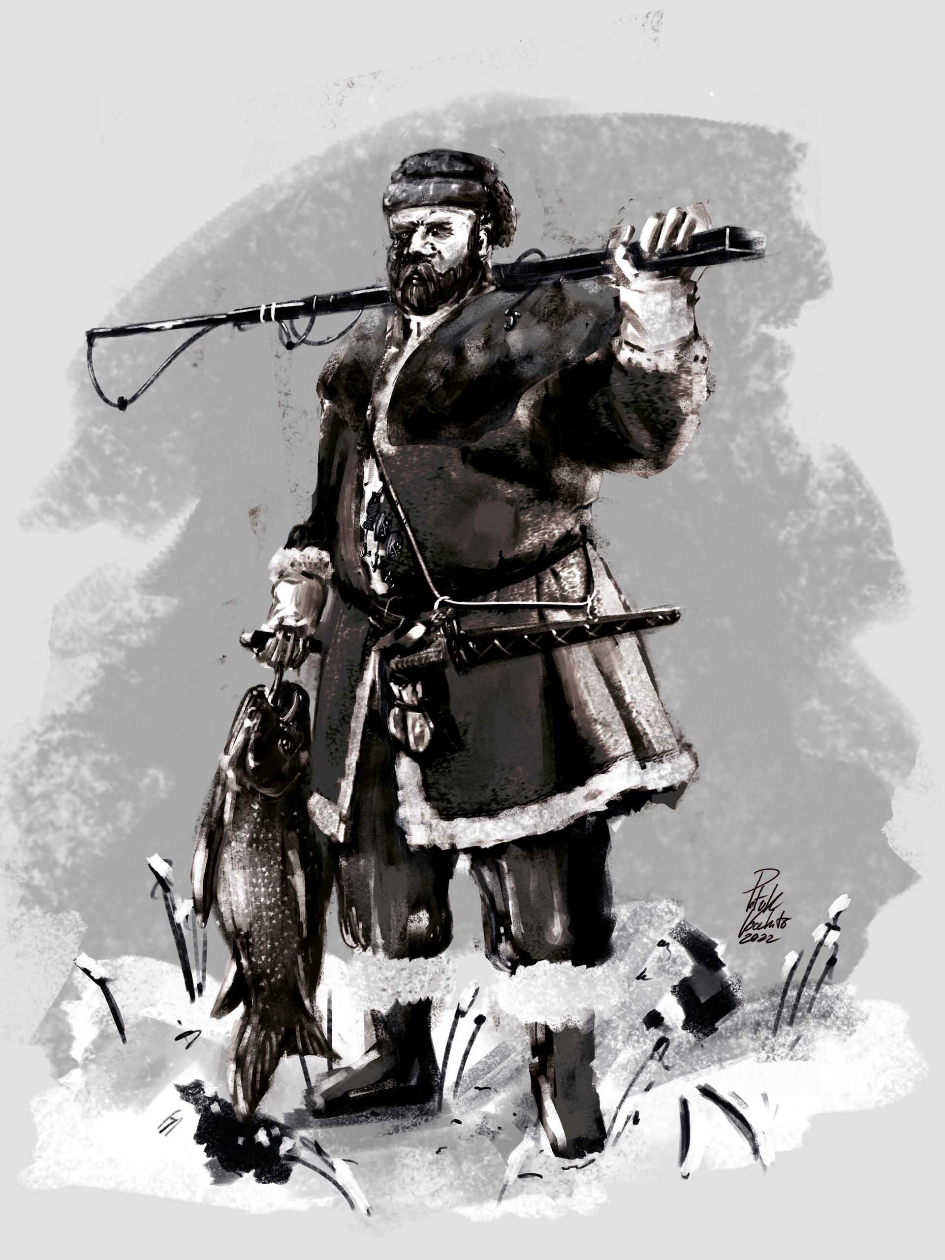 ArtStation - A citizen from Caer-Konig of Ten Towns.