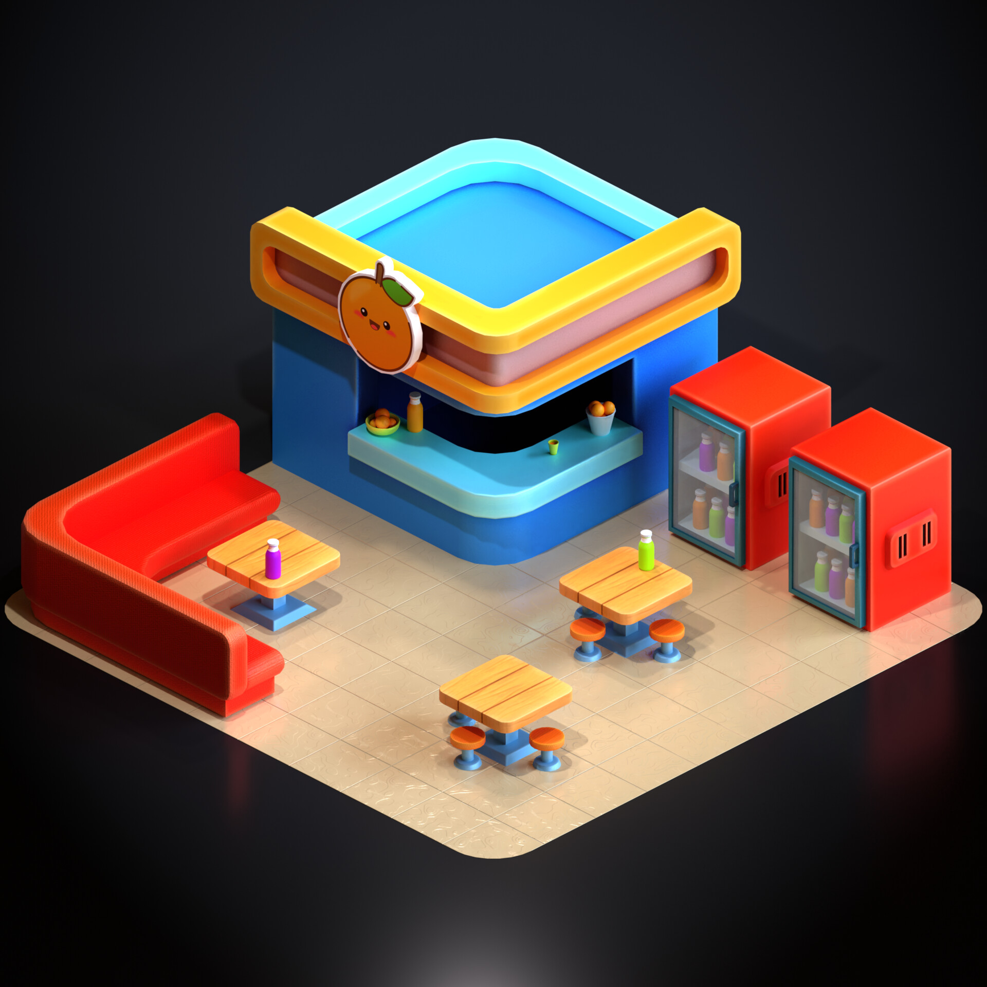 ArtStation - Isometric Cafe