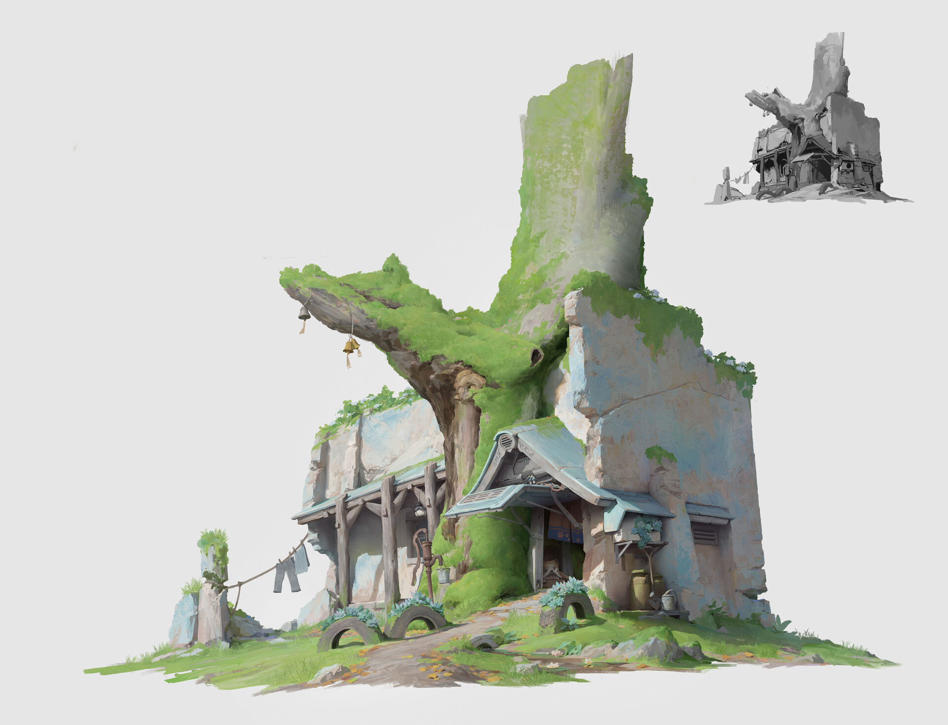 废墟小破屋 by Joker Chen : r/ImaginaryDwellings