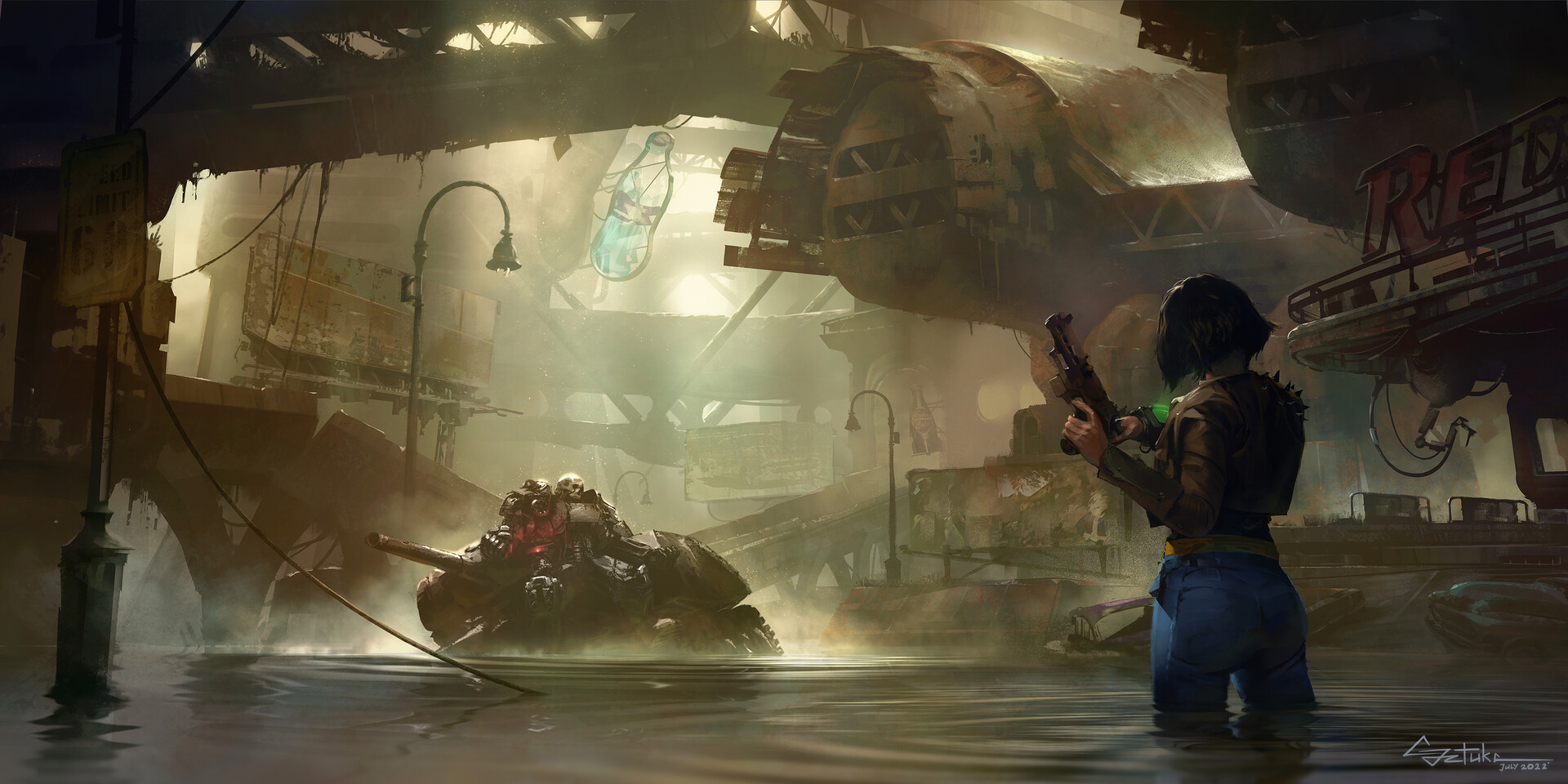 The Gateway Wasteland (a Fallout 4-style map of St. Louis, Missouri ...