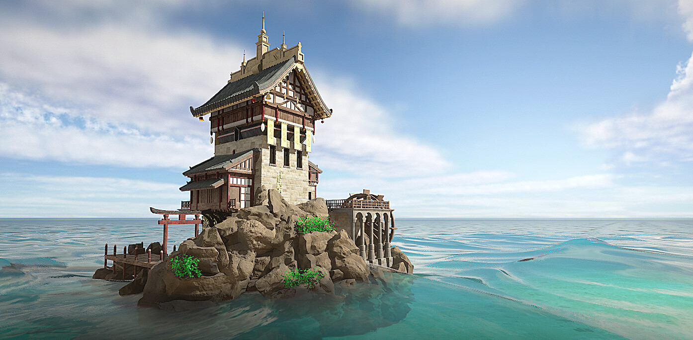 ArtStation - Japanese Temple