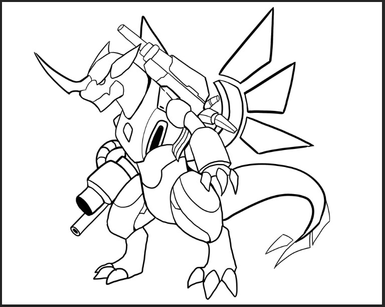 mega aggron coloring page