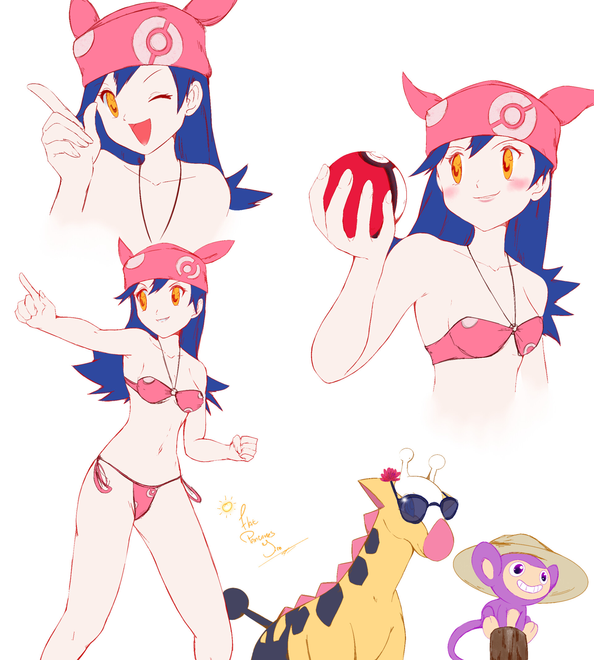FlatpancakesJim - Pokemon Lisa swimsuit