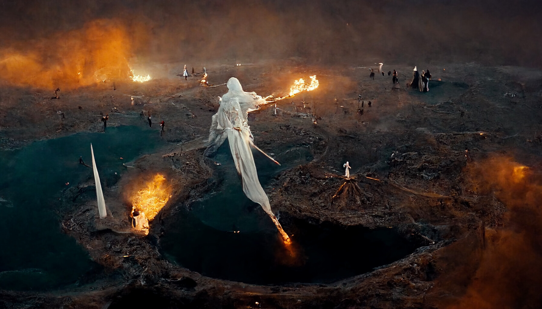 ArtStation - First Lie, The Throne Were Burning Seven Torches Of Fire