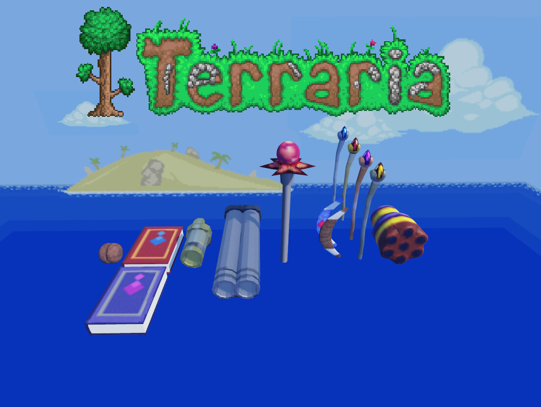 ArtStation - Terraria Weapons Pack (8) w/ some alternate textures