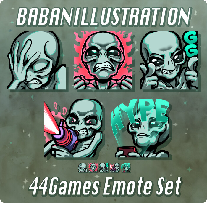 ArtStation - 44Games Alien Emotes Set