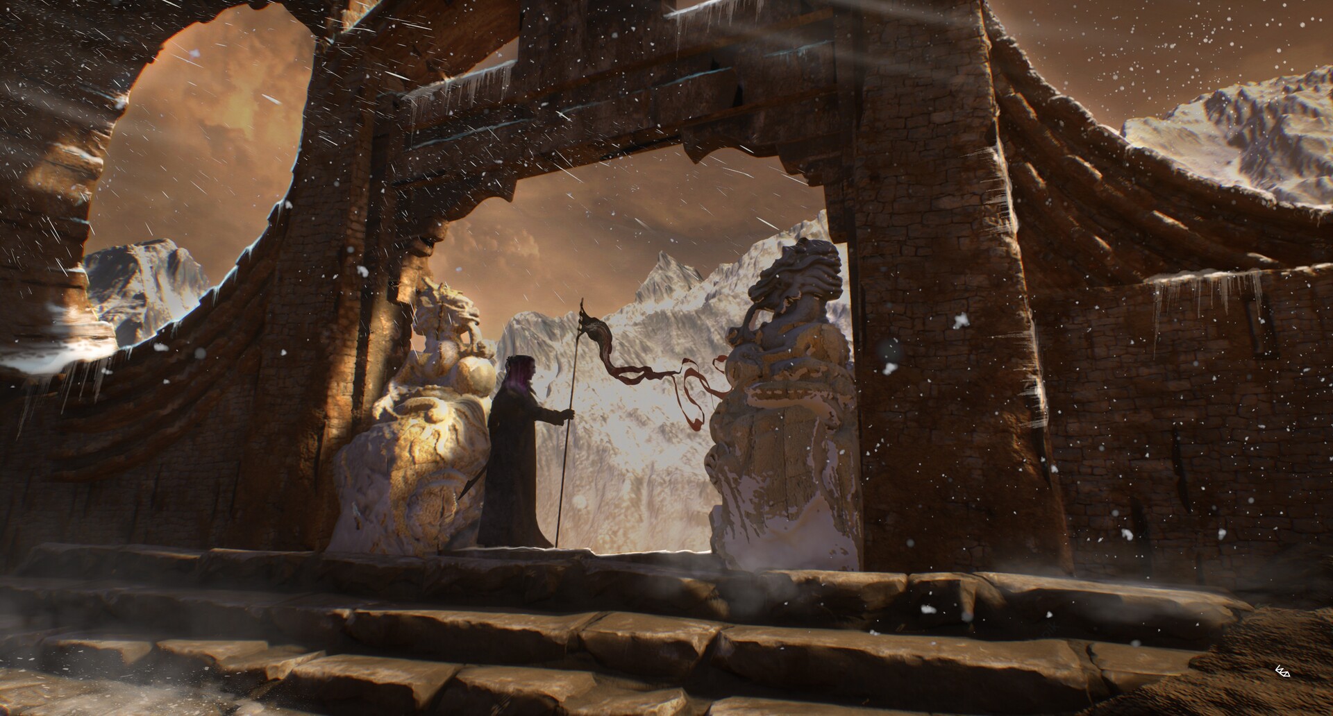 ArtStation - ドラゴン, dragon gate. Ryujin - daily artwork