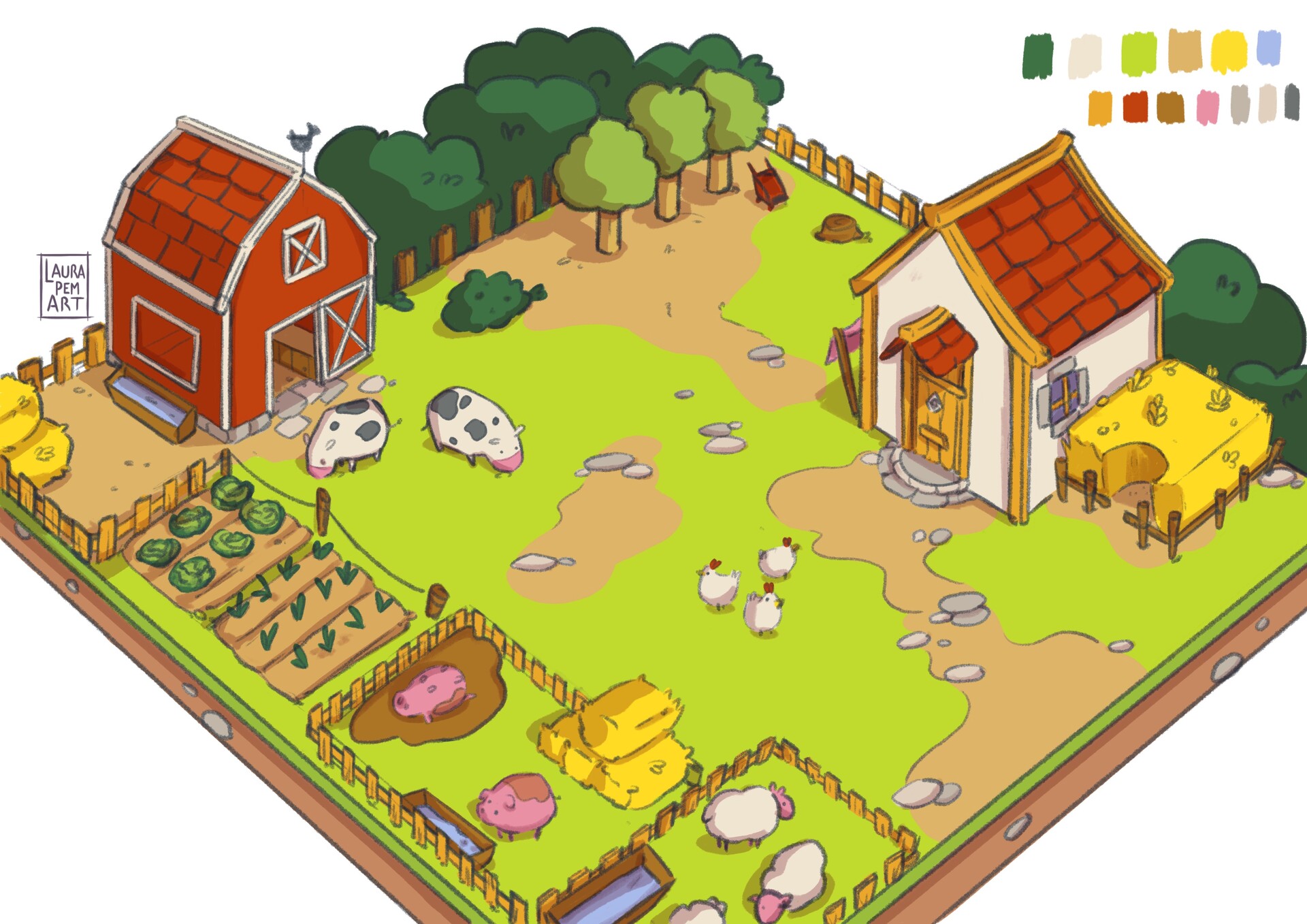 ArtStation - Farm concept art