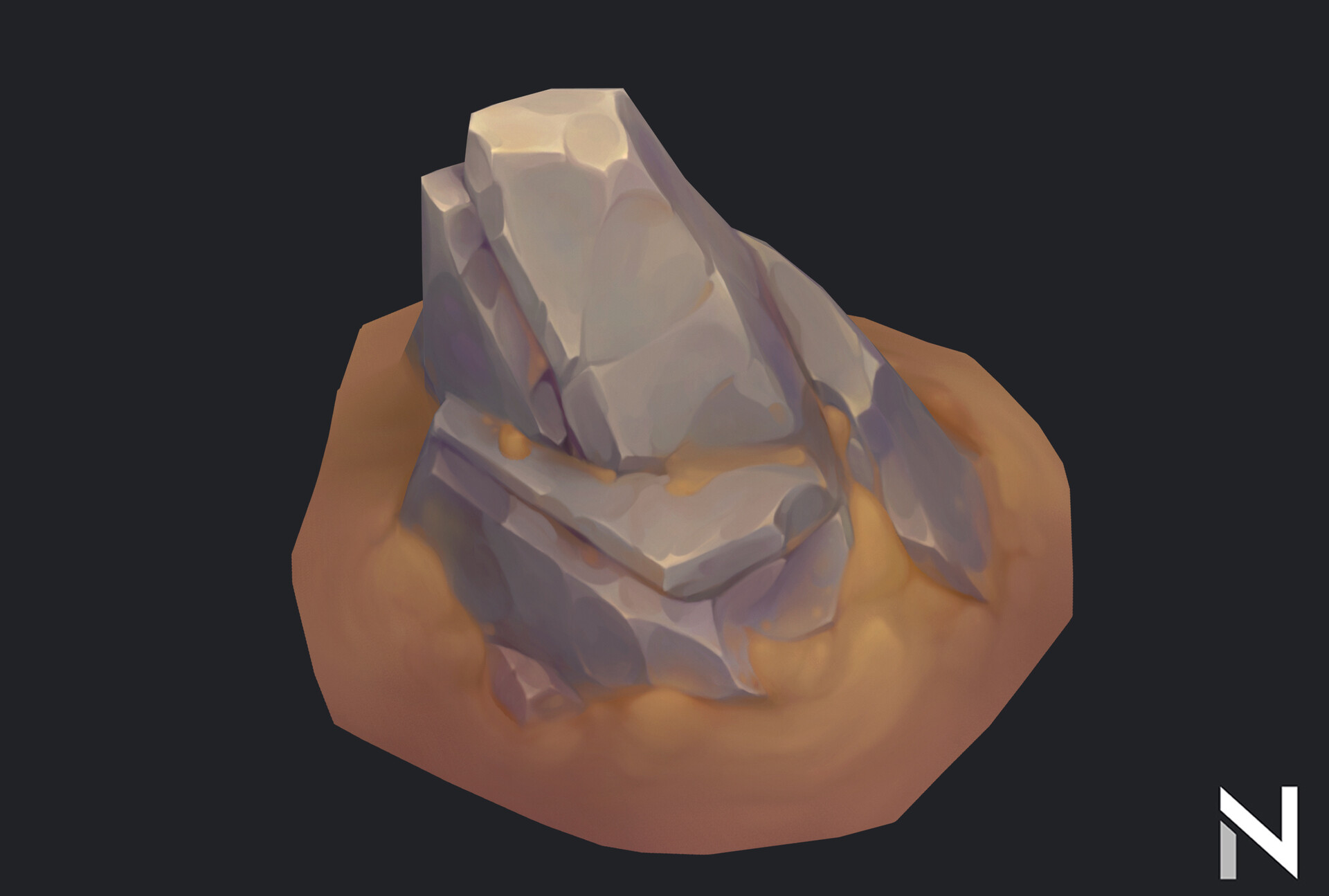 ArtStation - Handpainted Rock Course