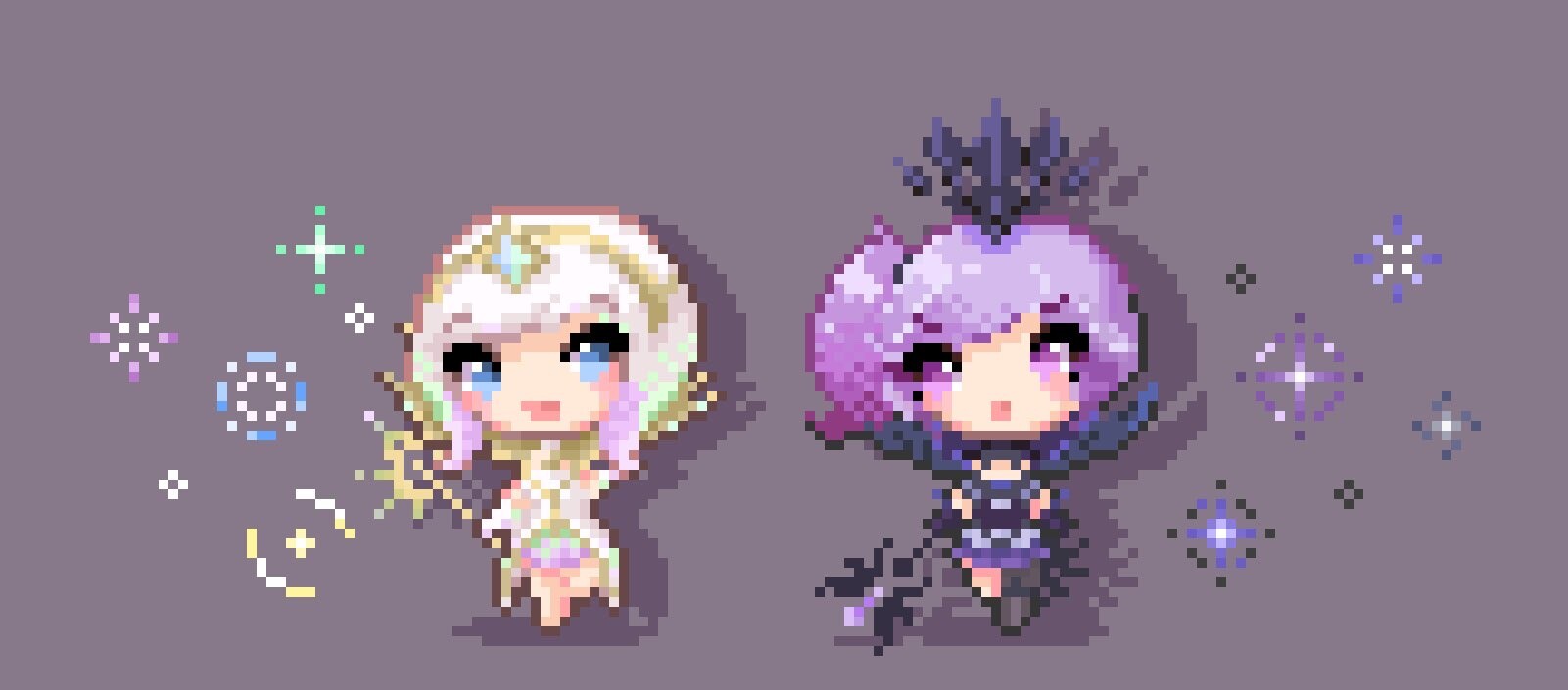 ArtStation - Elementalist Lux pixel art! 💜