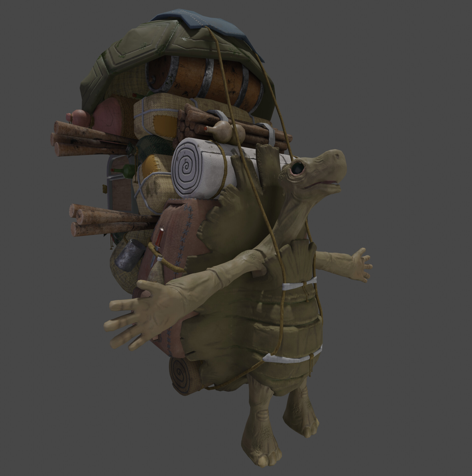 ArtStation - turtle with a backpack