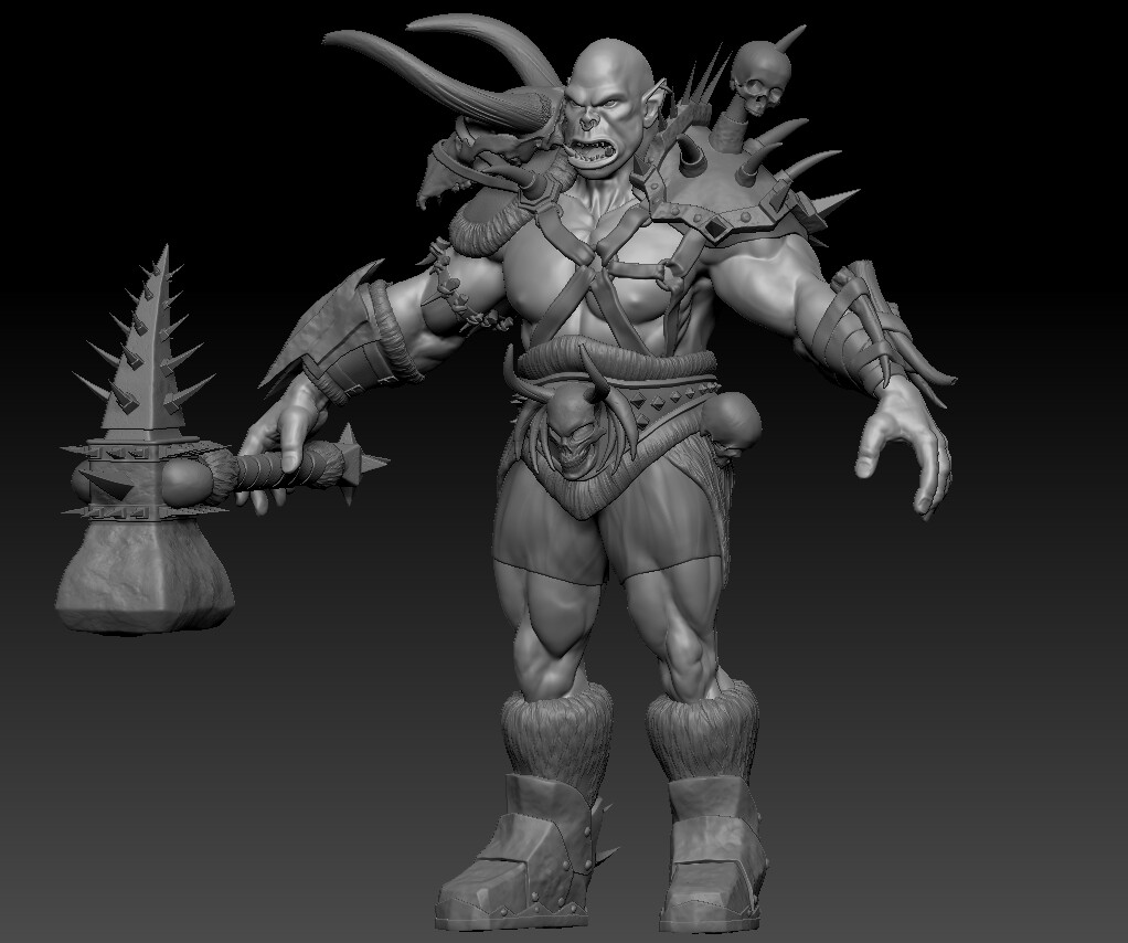 ArtStation - Character Orc Hammer sculpt 3D model