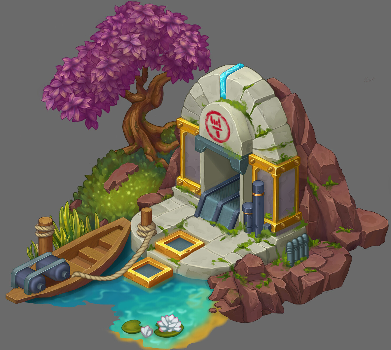 ArtStation - 2D Render of game location
