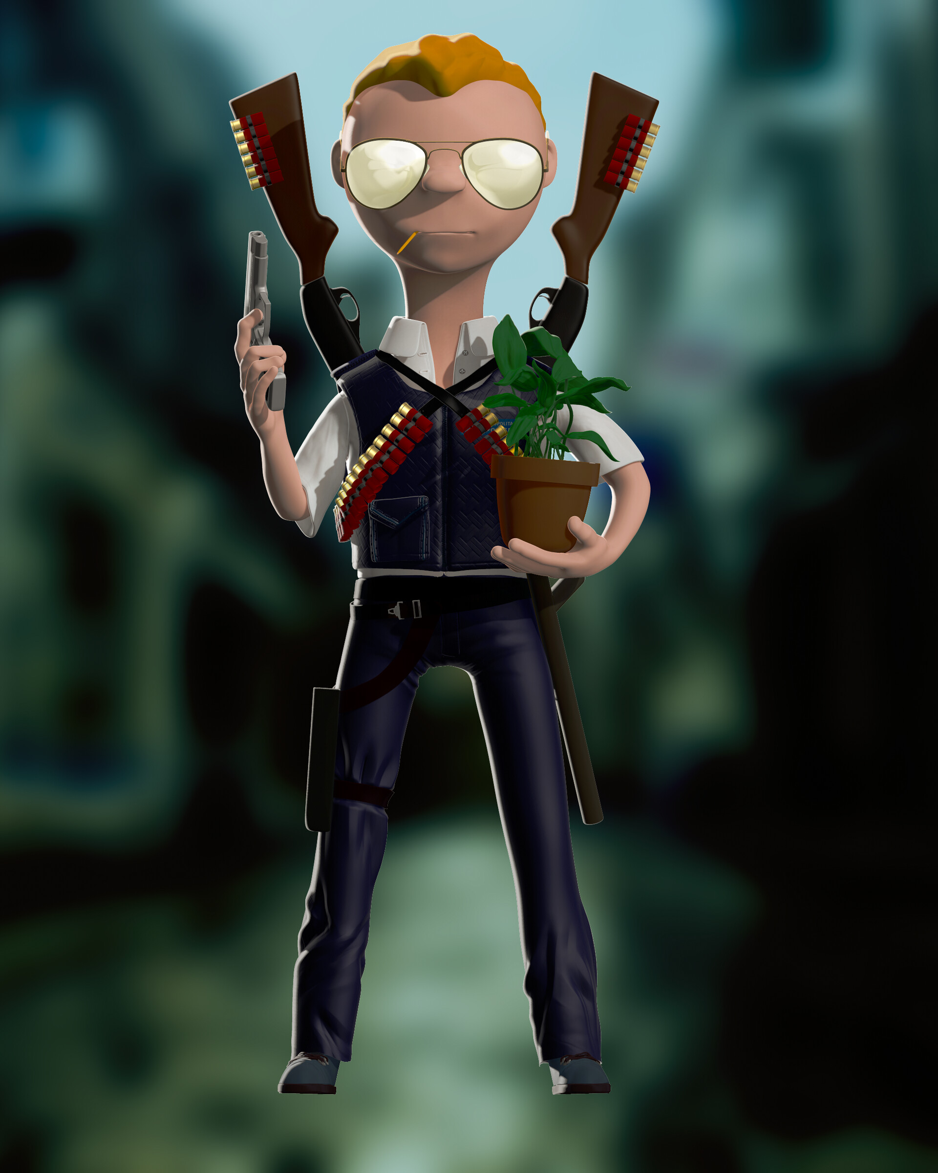 ArtStation - Nicholas Angel from the Hot Fuzz movie