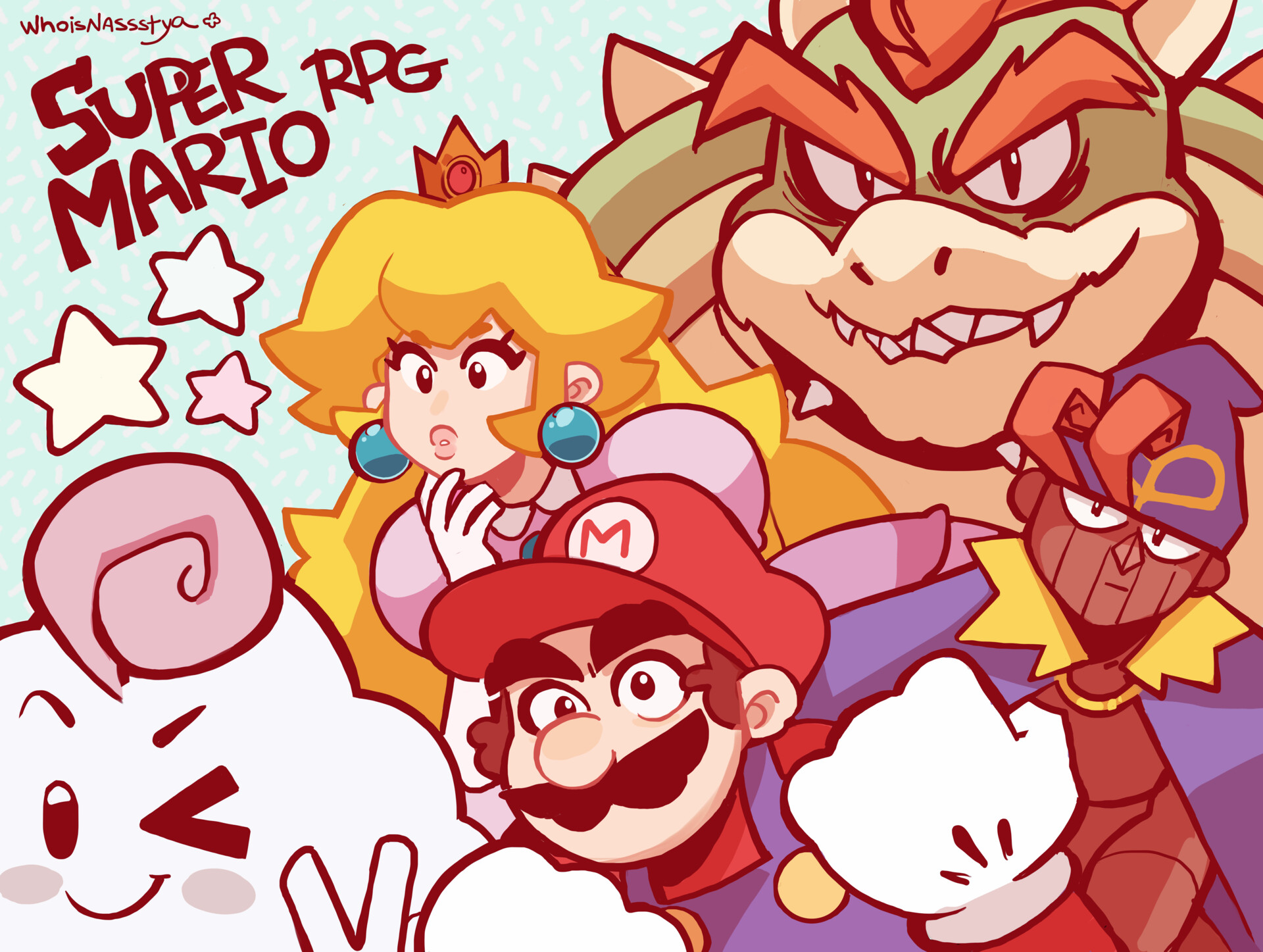 ArtStation - Super Mario RPG and Aggretsuko